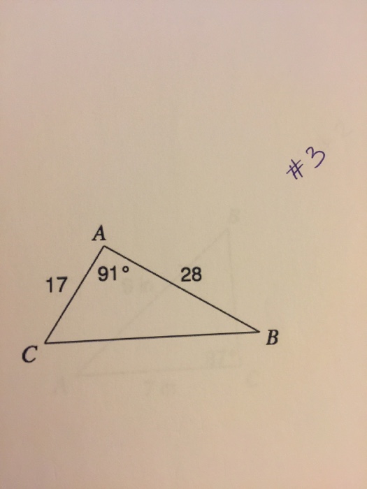 Solved 4. Find all missing angles and sides in the following | Chegg.com