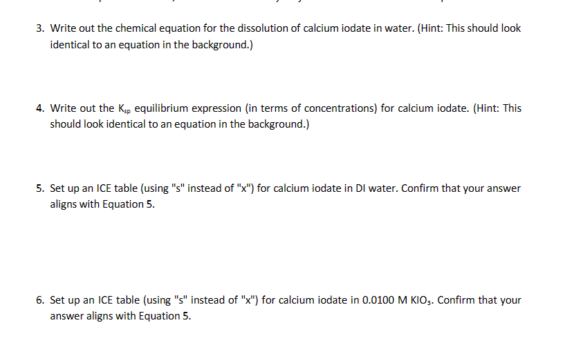 Solved 3. Write out the chemical equation for the | Chegg.com