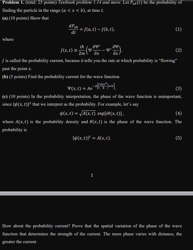 Solved Problem 1. (total: 25 points) Textbook problem 1.14 | Chegg.com