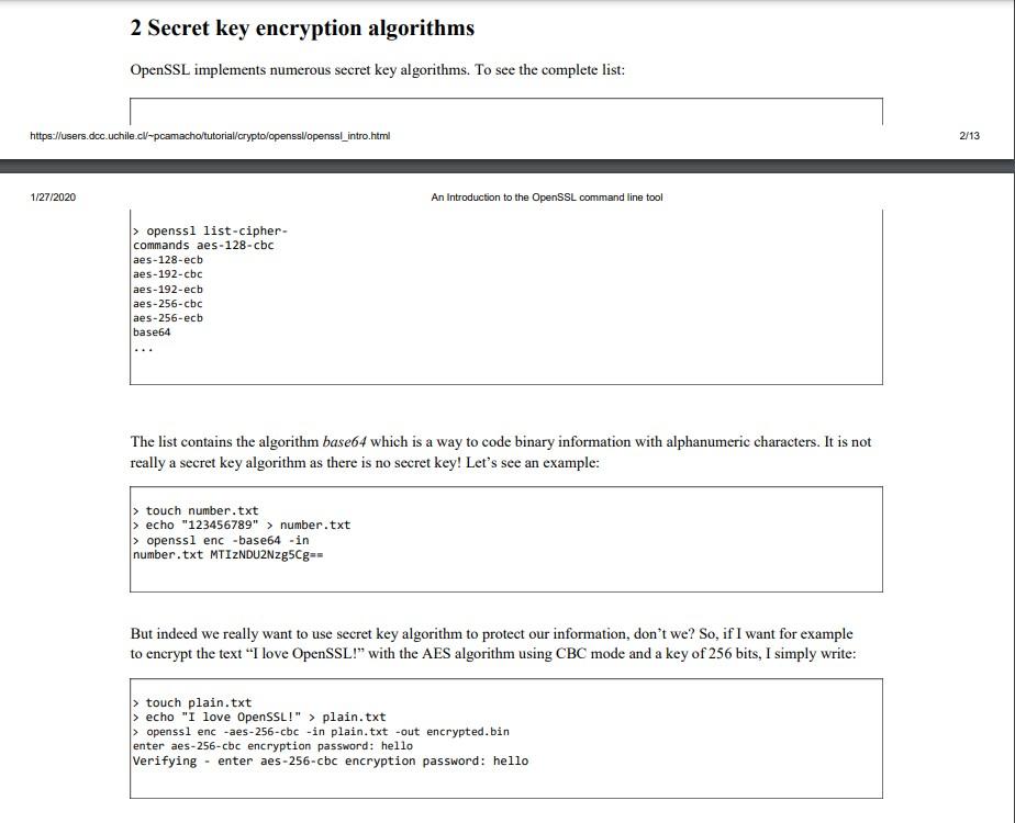 Solved An Introduction To The Openssl Command Line Tool 2097