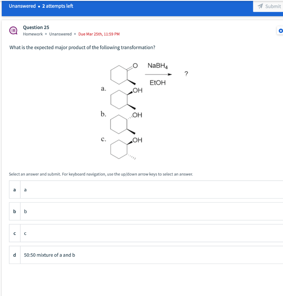 Solved What Is The Expected Major Product Of The Following