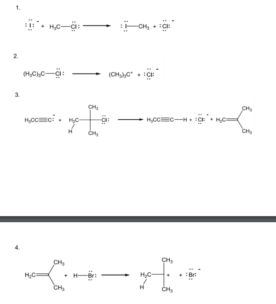Solved :l¨−+H3C−C¨: :i¨−CH3+:C¨: 3. 4. | Chegg.com