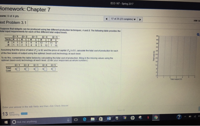 Solved Suppose that widgets can be produced using two | Chegg.com