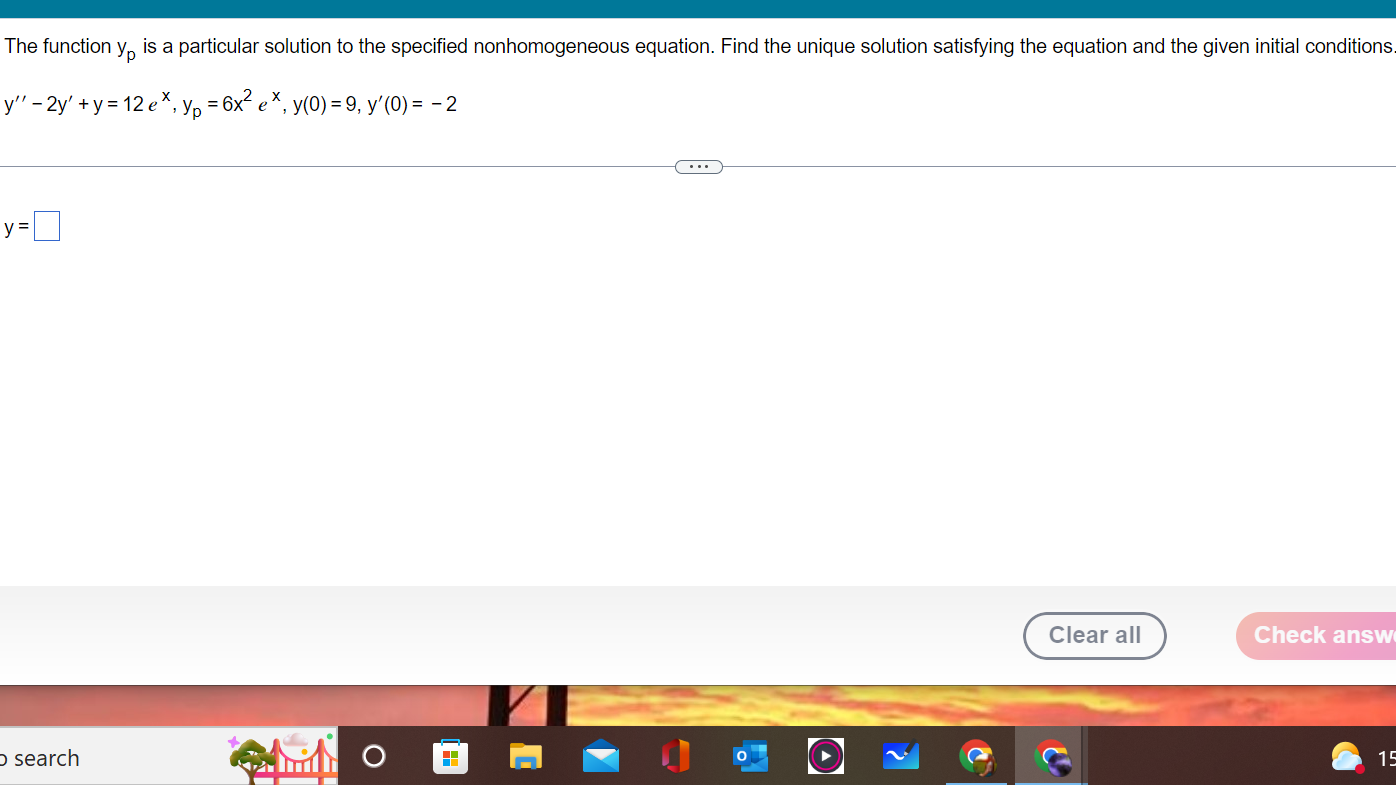 Solved The function Yp is a particular solution to the | Chegg.com
