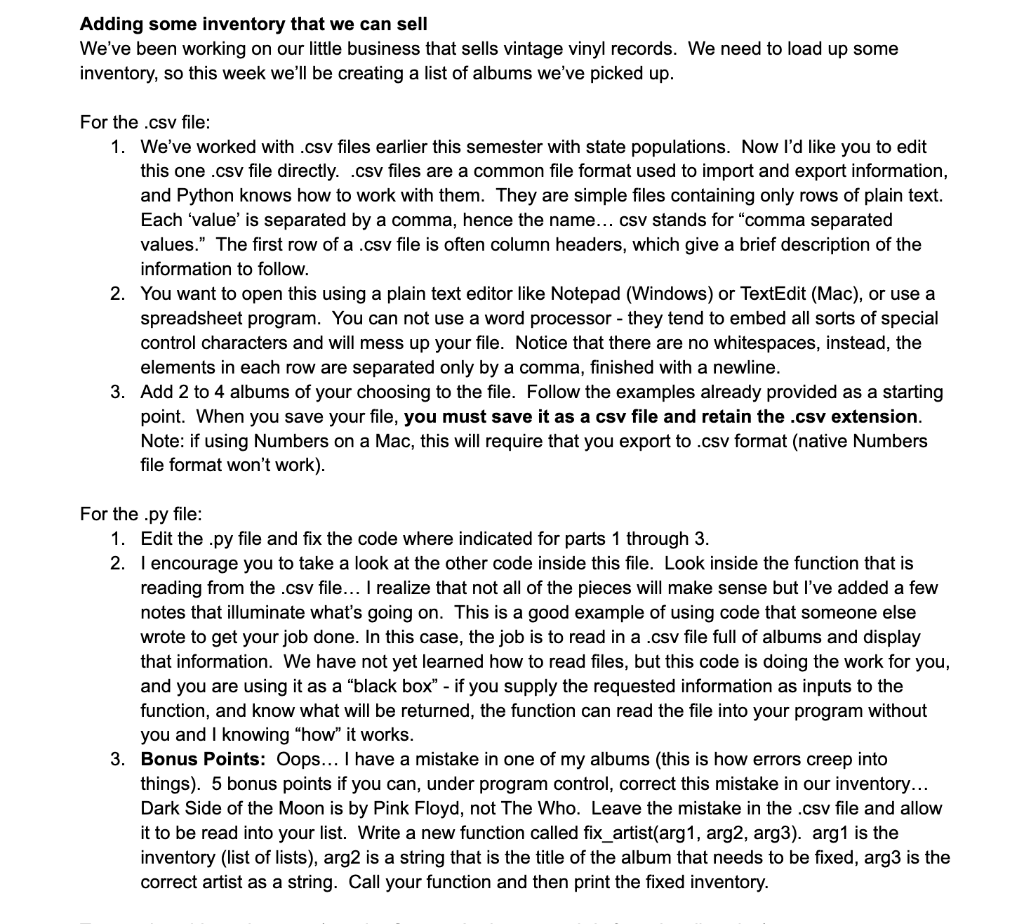 Solved THIS IS IN PYTHON CODING import csv # here we | Chegg.com