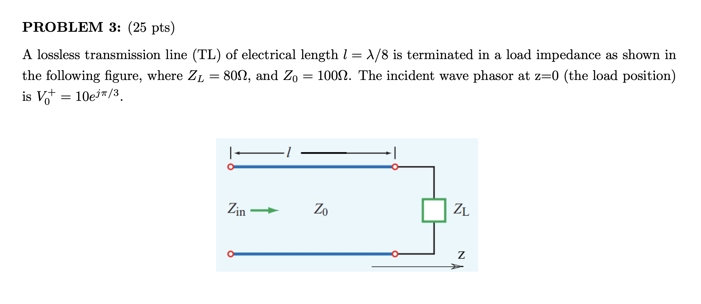 Solved Part A (6 pts) The reflection coefficient at the | Chegg.com