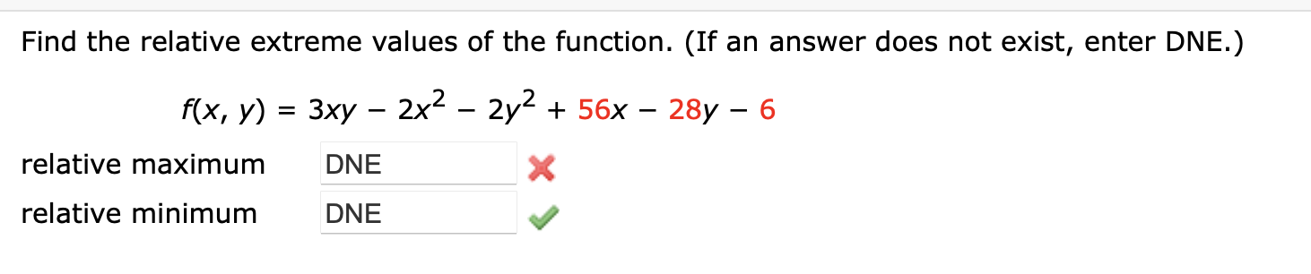 Find the relative extreme value of the function. (If | Chegg.com