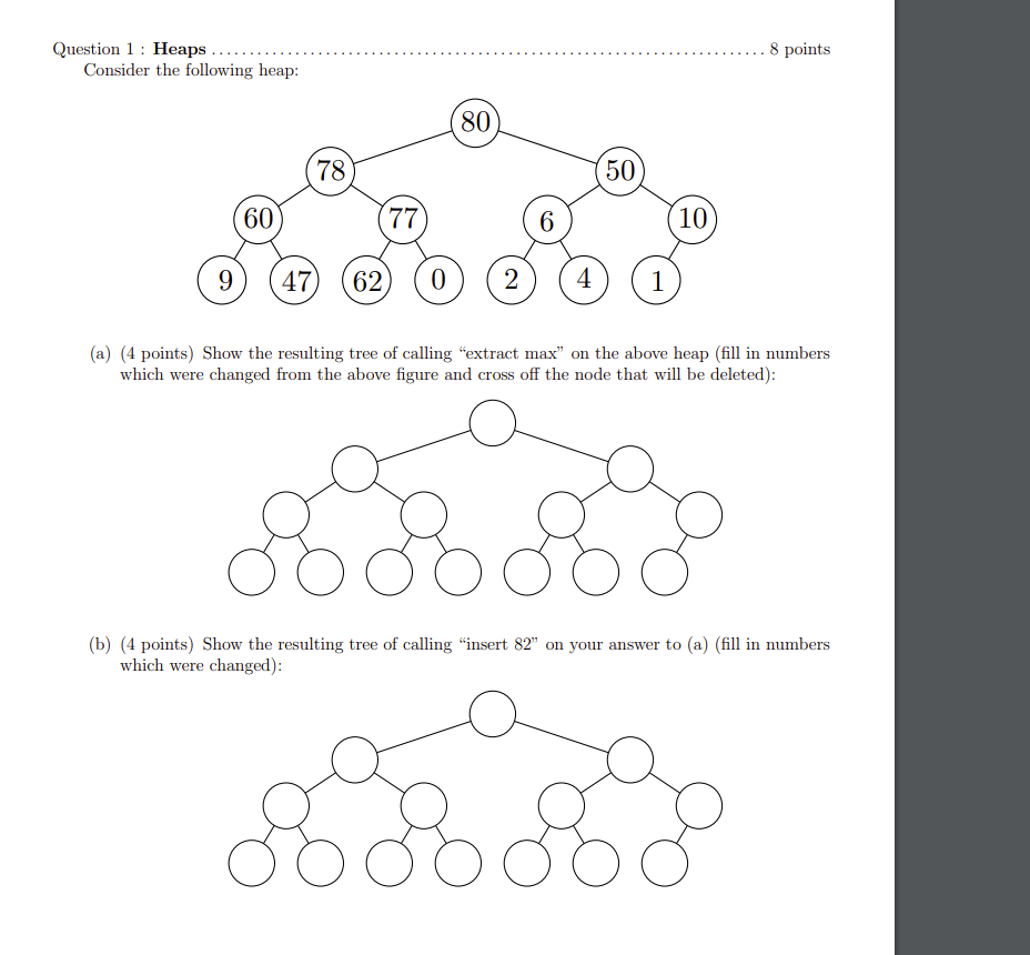 Solved (a) (4 points) Show the resulting tree of calling | Chegg.com