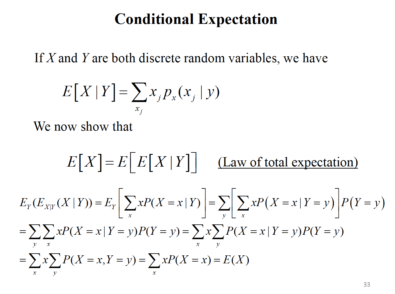 Solved Conditional Expectation If X And Y Are Both Discrete Chegg