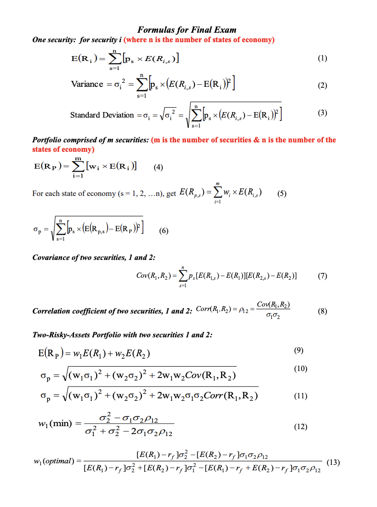 Solved Calculate the standard deviation for this portfolio | Chegg.com