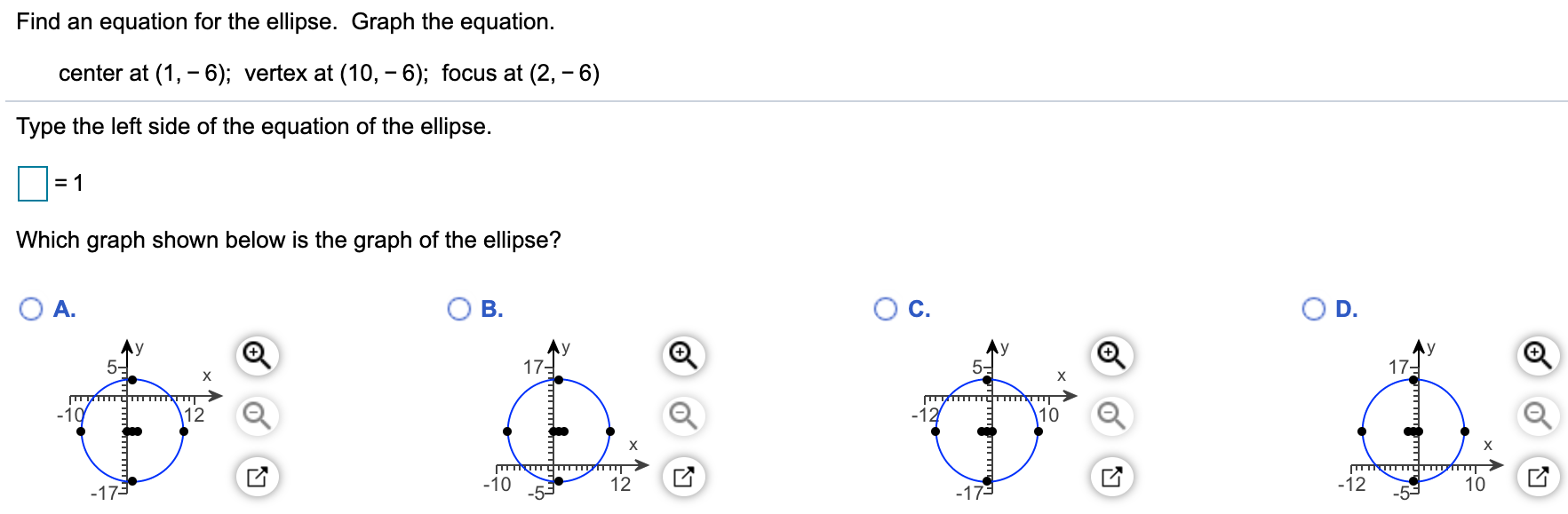 Solved Find an equation for the ellipse. Graph the equation. | Chegg.com
