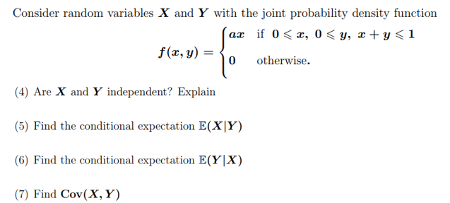 Solved Consider random variables X and Y with the joint | Chegg.com