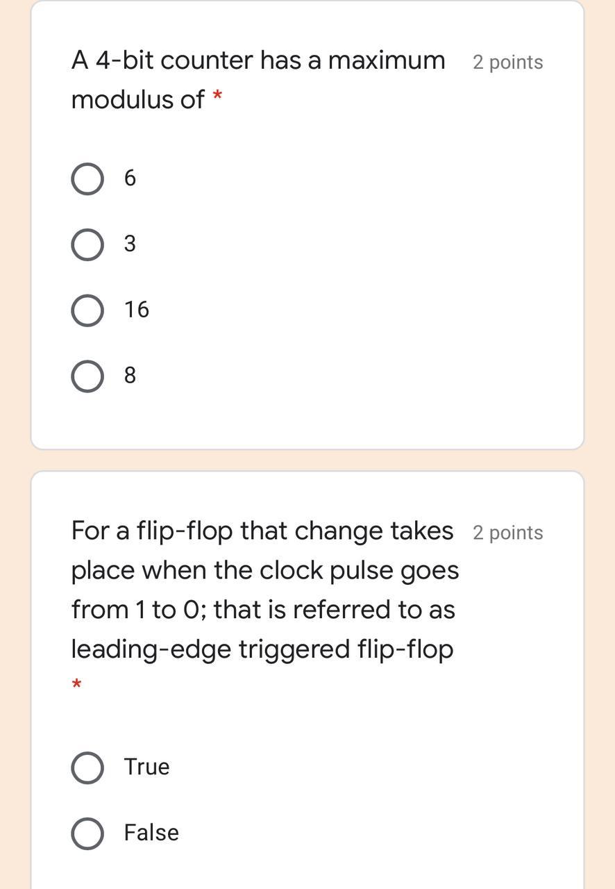 Solved A 4-bit counter has a maximum 2 points modulus of * 6 | Chegg.com