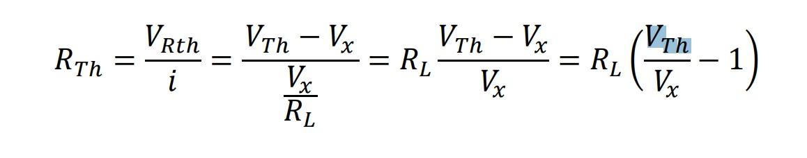 Solved Here are the equation of the Rth, Vx has been found | Chegg.com
