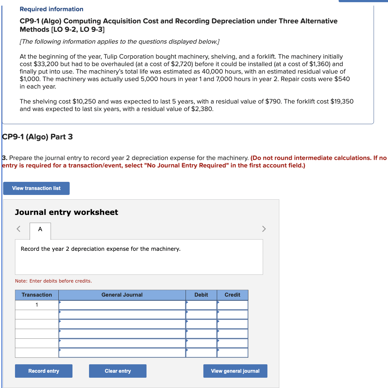 Solved CP9-1 (Algo) ﻿Computing Acquisition Cost and | Chegg.com