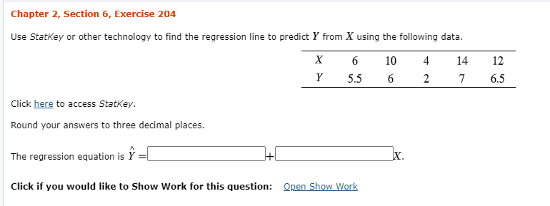 Solved Chapter 2, Section 6, Exercise 204 Use StatKey or | Chegg.com