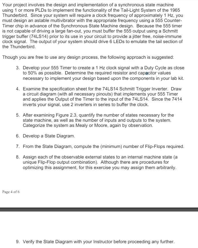 Solved Your project involves the design and implementation | Chegg.com