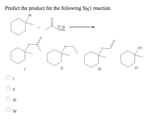 Solved Predict the product for the following SN1 reaction. | Chegg.com
