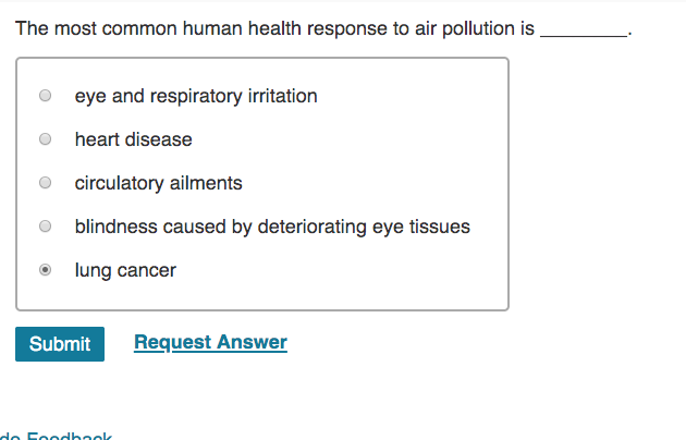 Solved The most common human health response to air | Chegg.com