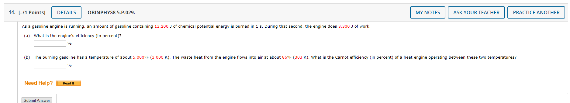 Solved 14. [-/1 Points) DETAILS OBINPHYS8 5.P.029. MY NOTES | Chegg.com Solved 14. [-/1 Points) DETAILS OBINPHYS8 5.P.029. MY NOTES | Chegg.com