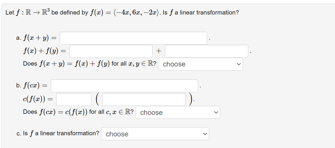Solved Let f:R→R be defined by f(x)=5−7x. Is f a linear | Chegg.com