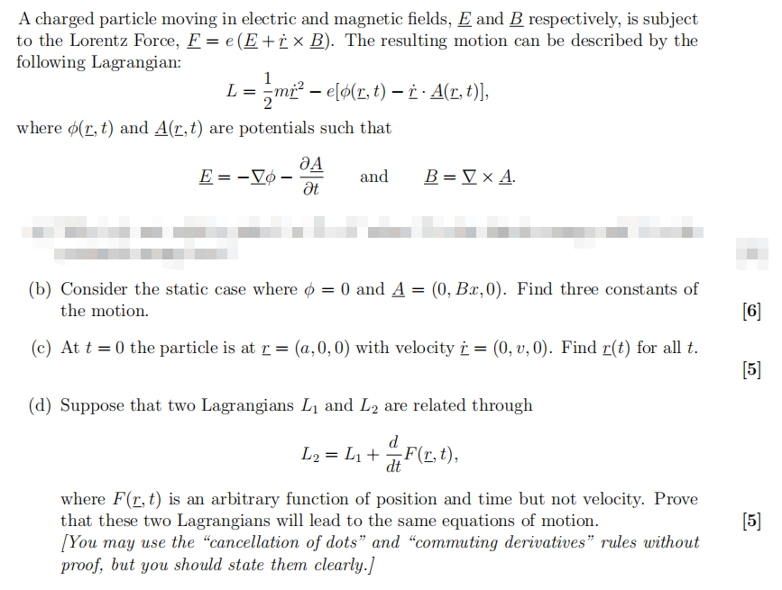 Solved A charged particle moving in electric and magnetic | Chegg.com