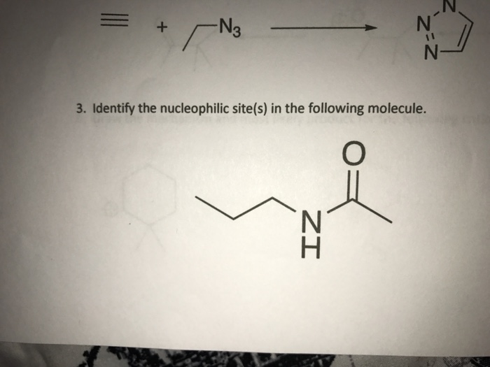 Solved Identify the nucleophilic site(s) in the following | Chegg.com