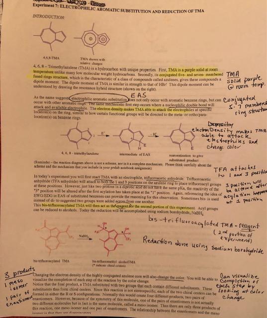 what is the reaction scheme for this experiment? I | Chegg.com