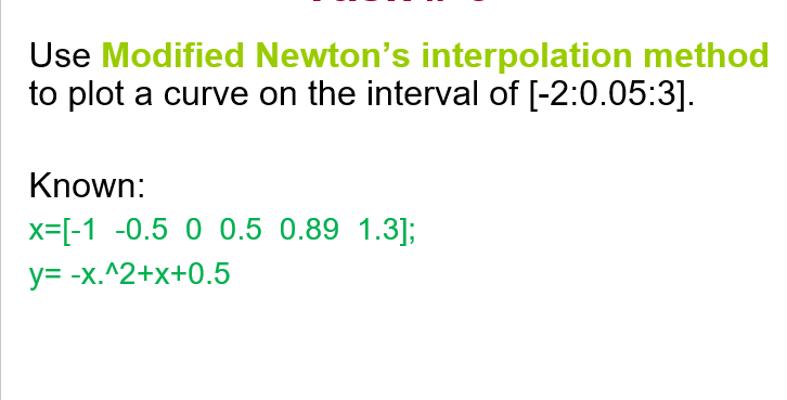 Solved Use Modified Newton's interpolation method to plot a | Chegg.com