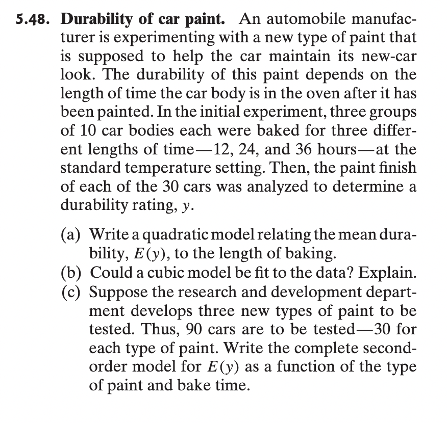 8. Durability of car paint. An automobile | Chegg.com