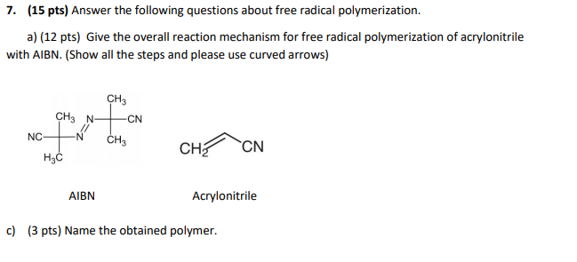 7. (15 pts) Answer the following questions about free | Chegg.com