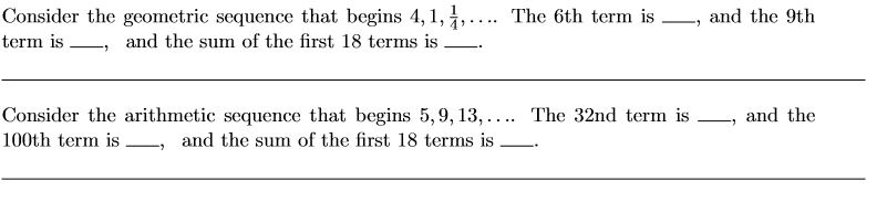 Solved and the 9th Consider the geometric sequence that | Chegg.com