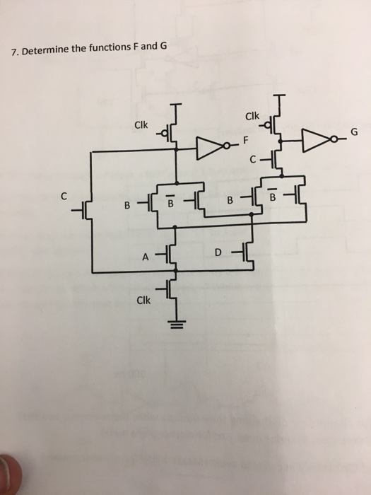 Solved 7. Determine the functions F and G Clk Clk -d Clk | Chegg.com Solved 7. Determine the functions F and G Clk Clk -d Clk | Chegg.com