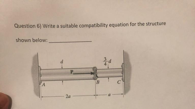 Solved Question 6) Write a suitable compatibility equation | Chegg.com