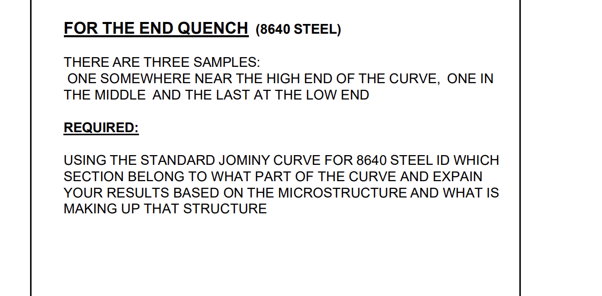 Solved ID SAMPLE 8640 STEEL END ARE AND QUENCH 500X EXPLAIN | Chegg.com