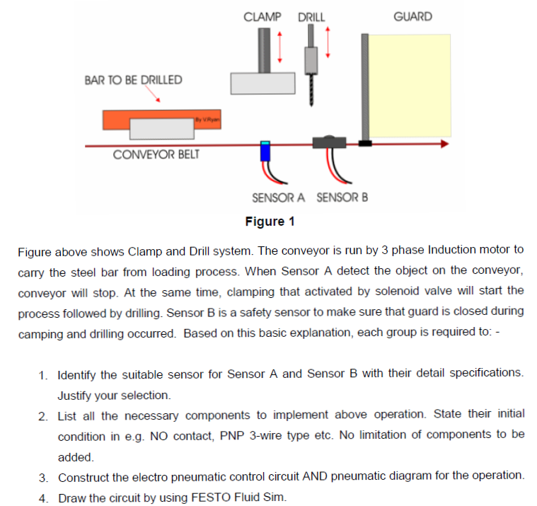 Solved Please draw using festo fluid sim and give the | Chegg.com