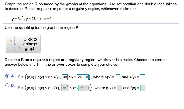 Solved Graph the region R bounded by the graphs of the | Chegg.com