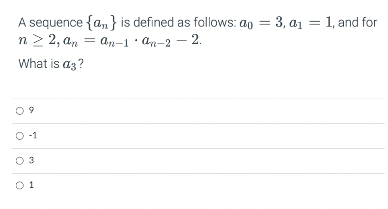 Solved A sequence is defined by the recurrence relation | Chegg.com