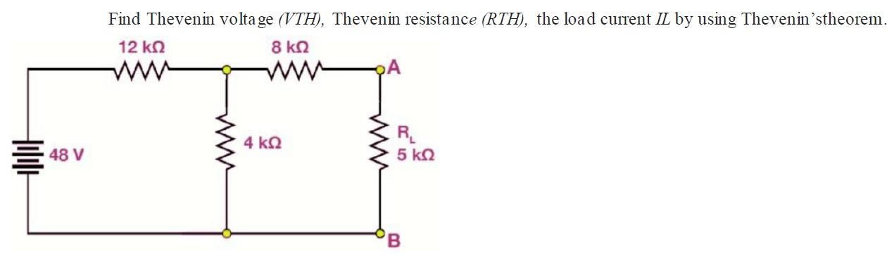 Solved Find Thevenin voltage (VTH), Thevenin resistance | Chegg.com