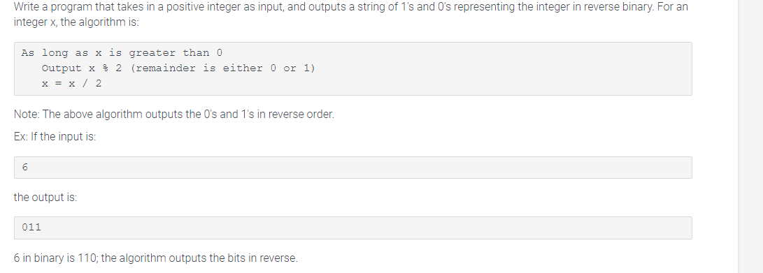 Solved Write a program that takes in a positive integer as | Chegg.com