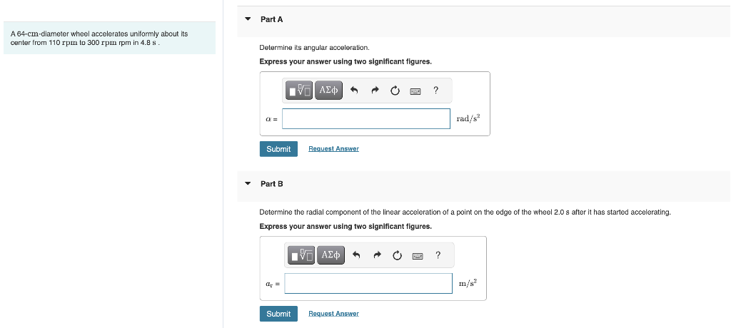 Solved A 64-cmcm-diameter wheel accelerates uniformly about | Chegg.com