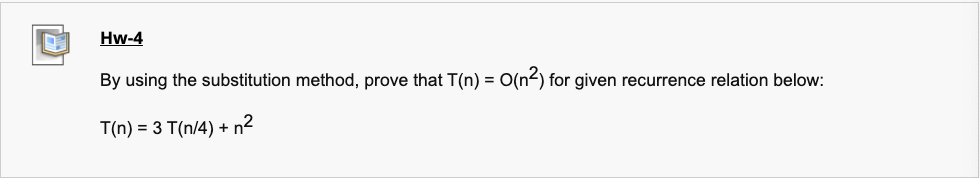 Solved By using the substitution method, prove that | Chegg.com