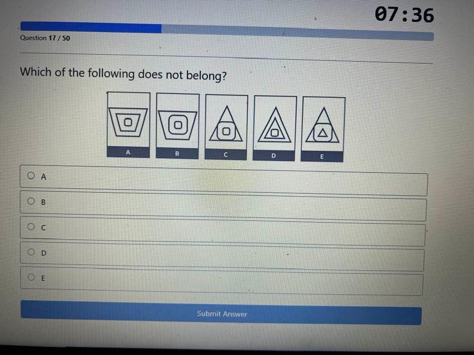 Solved Which of the following does not belong?A B C DWhat | Chegg.com