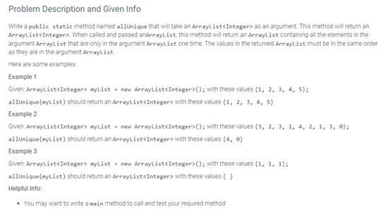 Solved Problem Description and Given Info Write a public | Chegg.com