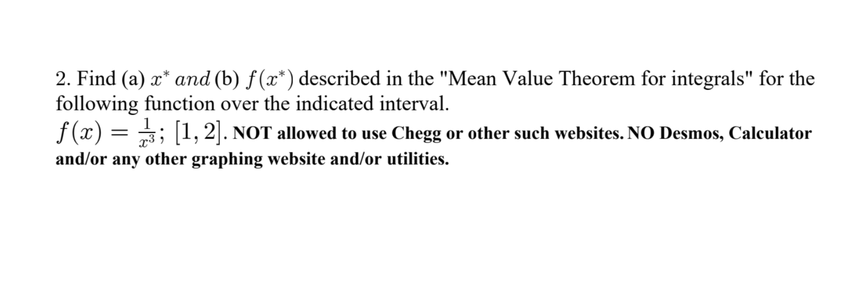 Solved Find (a) x** ﻿and (b) f(x**) ﻿described in the "Mean | Chegg.com