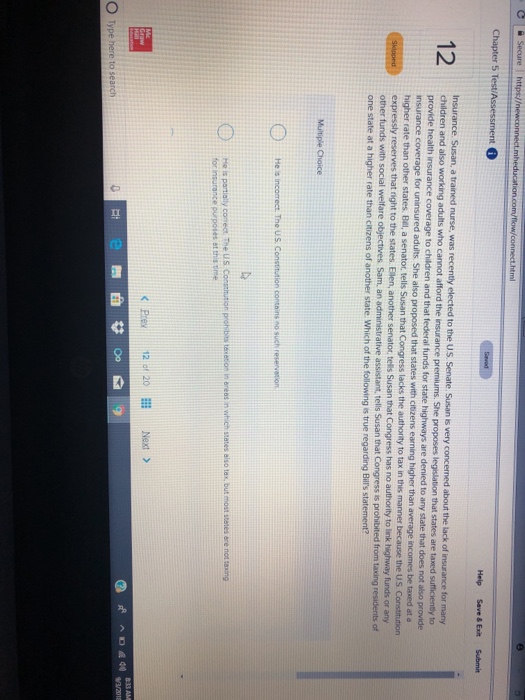 Solved C Secure https:/ Chapter 5 Help Seve& Exit Submit 12 | Chegg.com