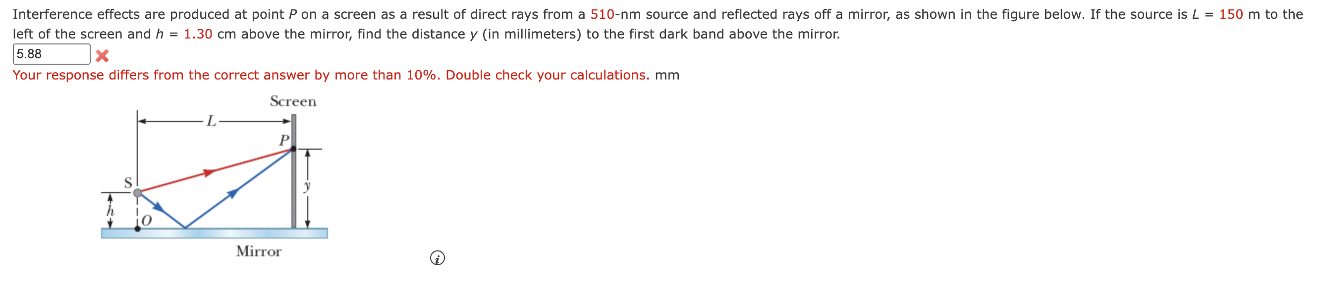 Solved Interference effects are produced at point P on a | Chegg.com