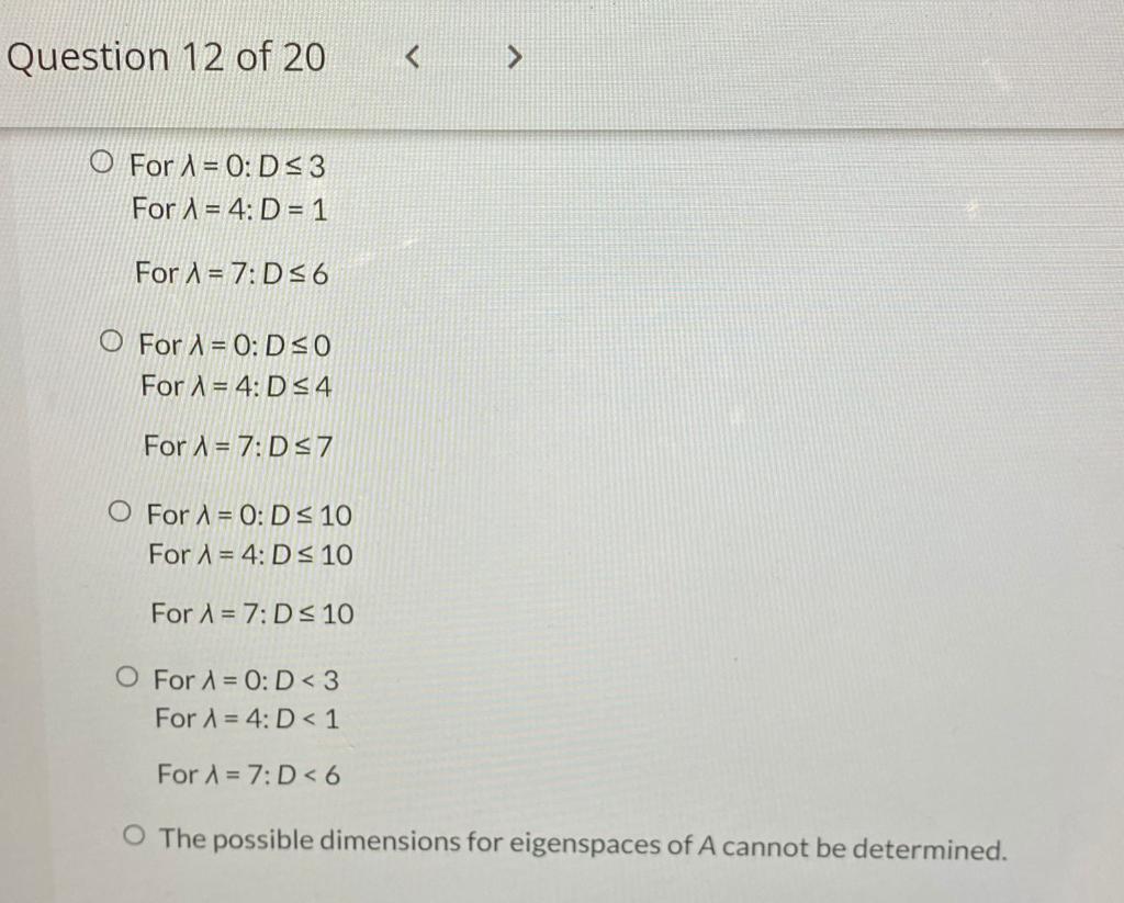 Solved Question 12 of 20 View Policies Current Attempt in | Chegg.com