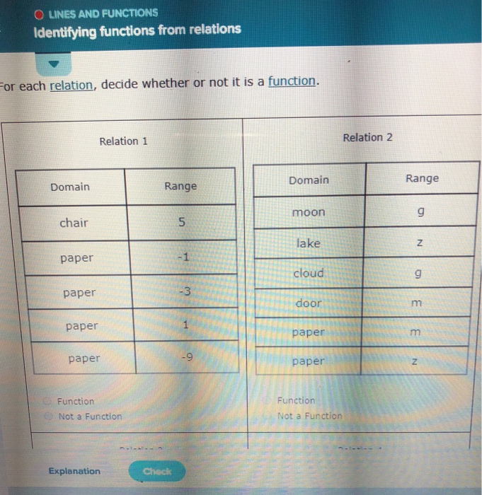 Solved O LINES AND FUNCTIONS Identifying functions from | Chegg.com Solved O LINES AND FUNCTIONS Identifying functions from | Chegg.com