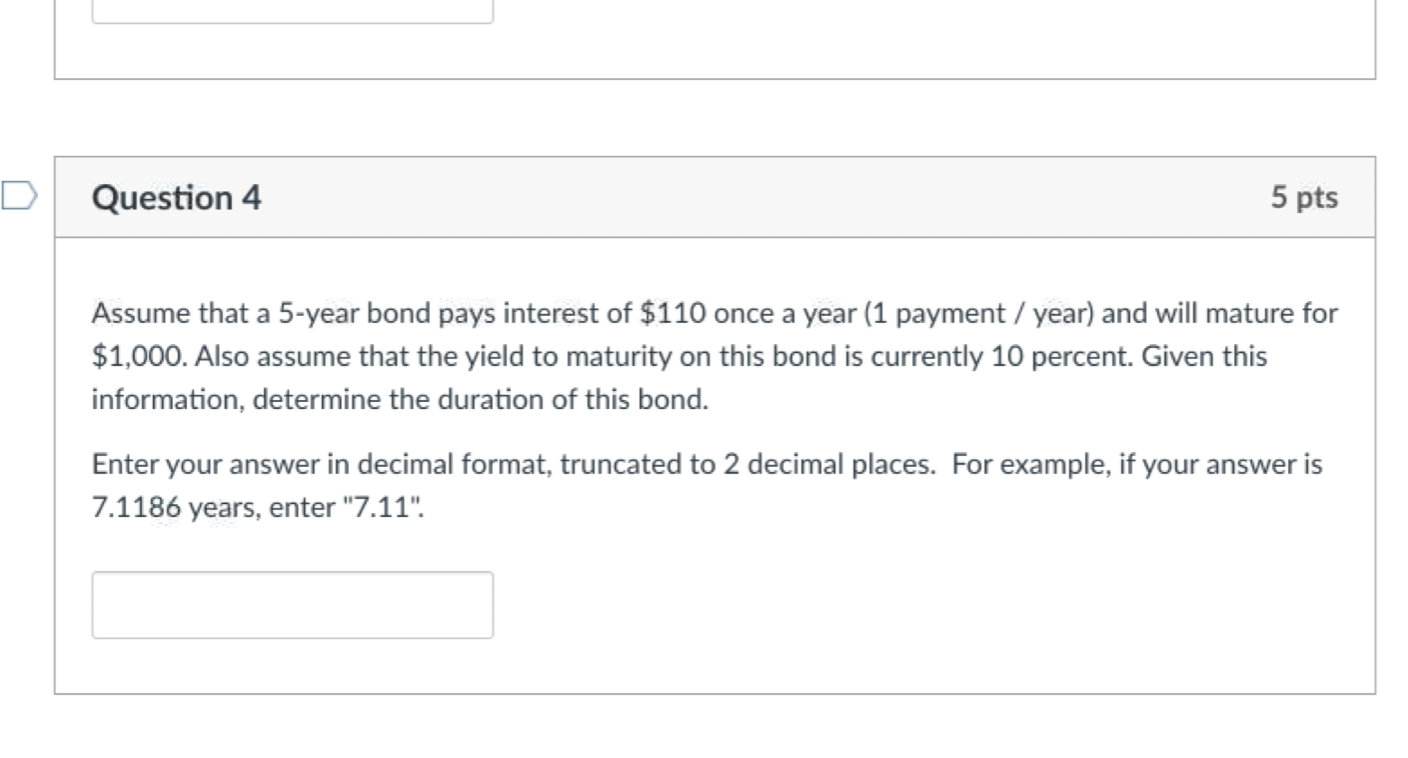 Solved Assume that a 5-year bond pays interest of $110 once | Chegg.com